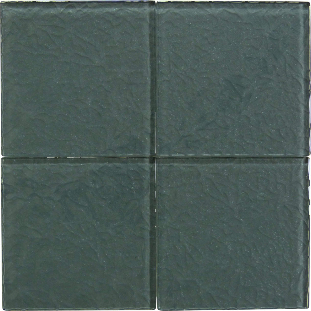 Artistry In Mosaics Moonscape Grey 6"x6" Ripple Glossy Glass Pool Tile MS866K7