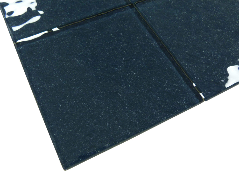 Artistry In Mosaics Moonscape Steel Blue 6"x6" Ripple Glossy Glass Pool ...