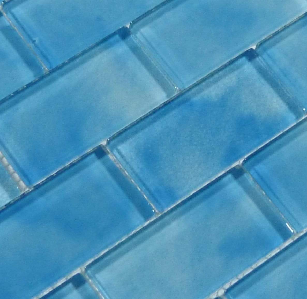 Caribbean Splash 2" x 4" Glossy Glass Tile GS84896T7