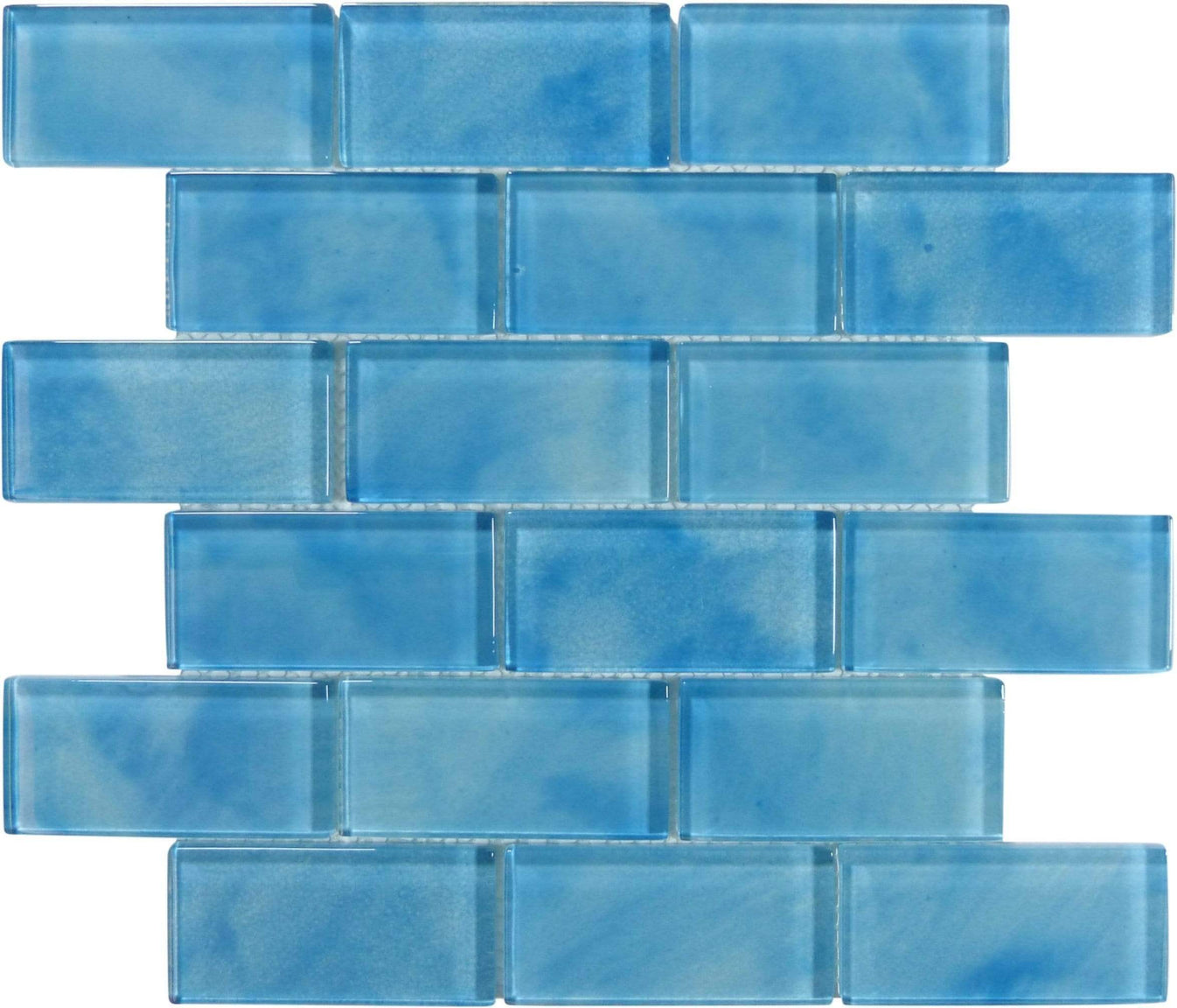 Caribbean Splash 2" x 4" Glossy Glass Tile GS84896T7