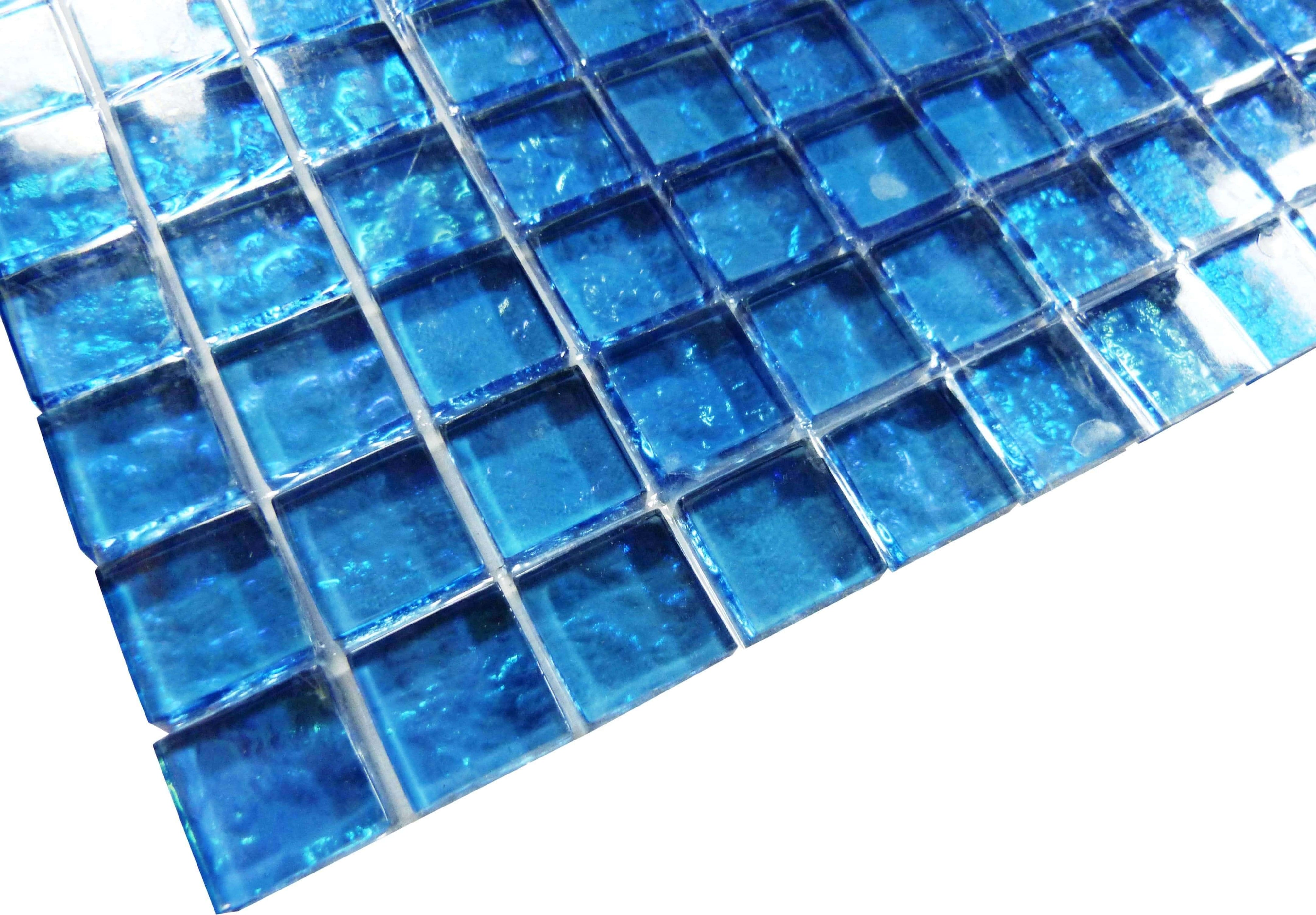 Blue Iridescent Glossy Glass Tile: 82323B17 | Shop Oasis