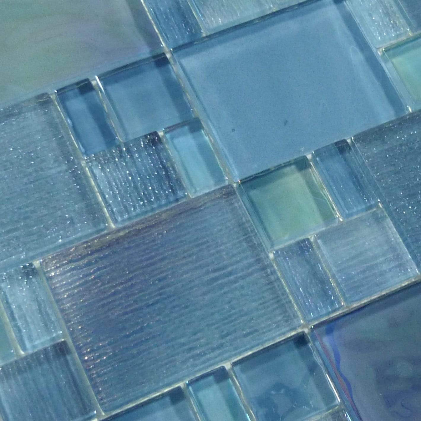 Silver Blueberry Unique Shapes Glossy Glass Tile AV8MXB22