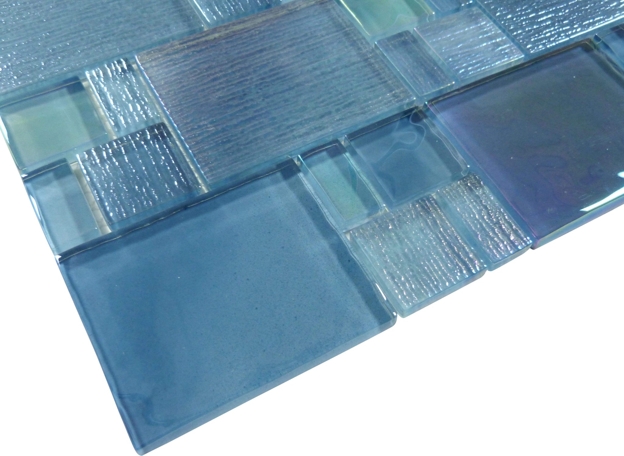 Silver Blueberry Unique Shapes Glossy Glass Tile AV8MXB22