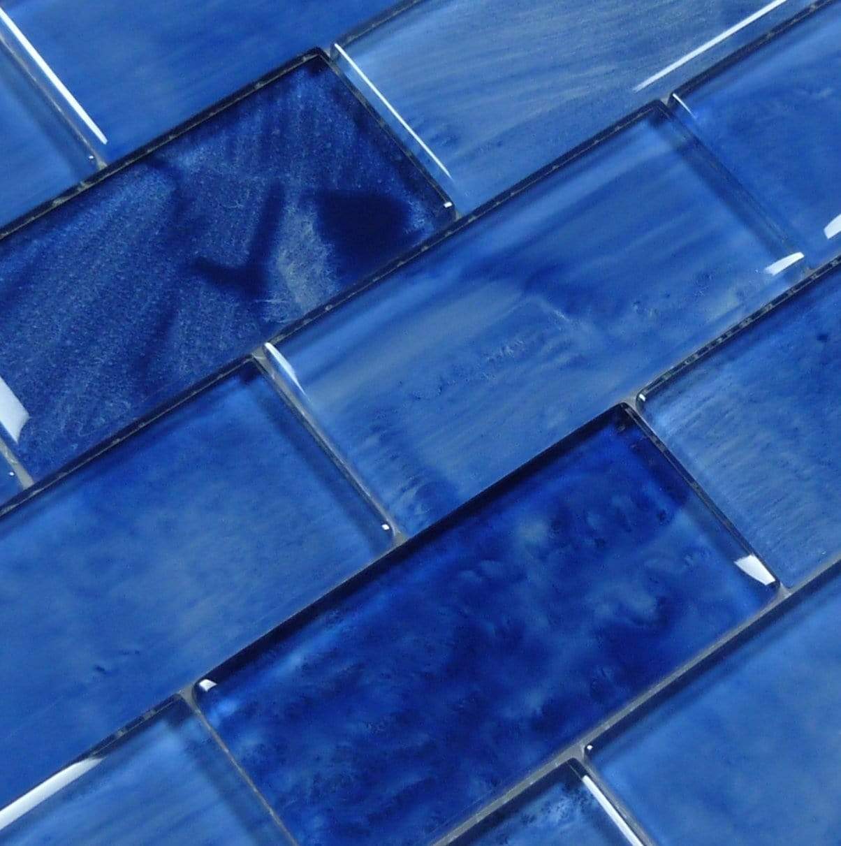 Stratus Blue 2”x4” Glossy Glass Subway Tile | Oasis Tile