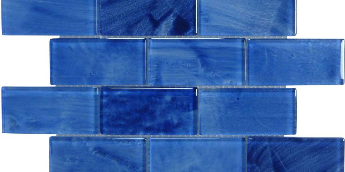 Stratus Blue 2”x4” Glossy Glass Subway Tile | Oasis Tile