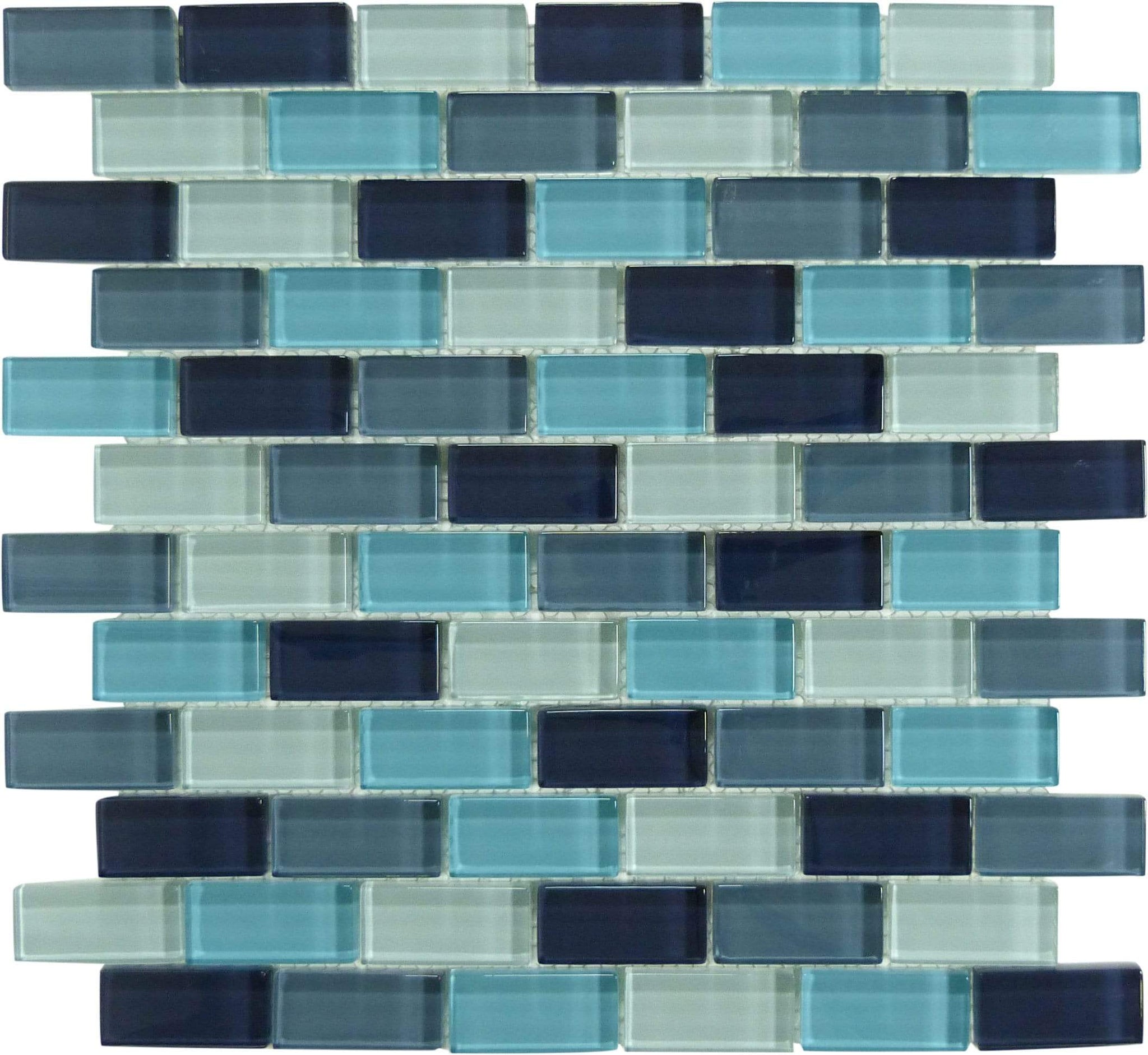 Turquoise Blend Glossy Glass Tile: C82348T2 | Shop Oasis
