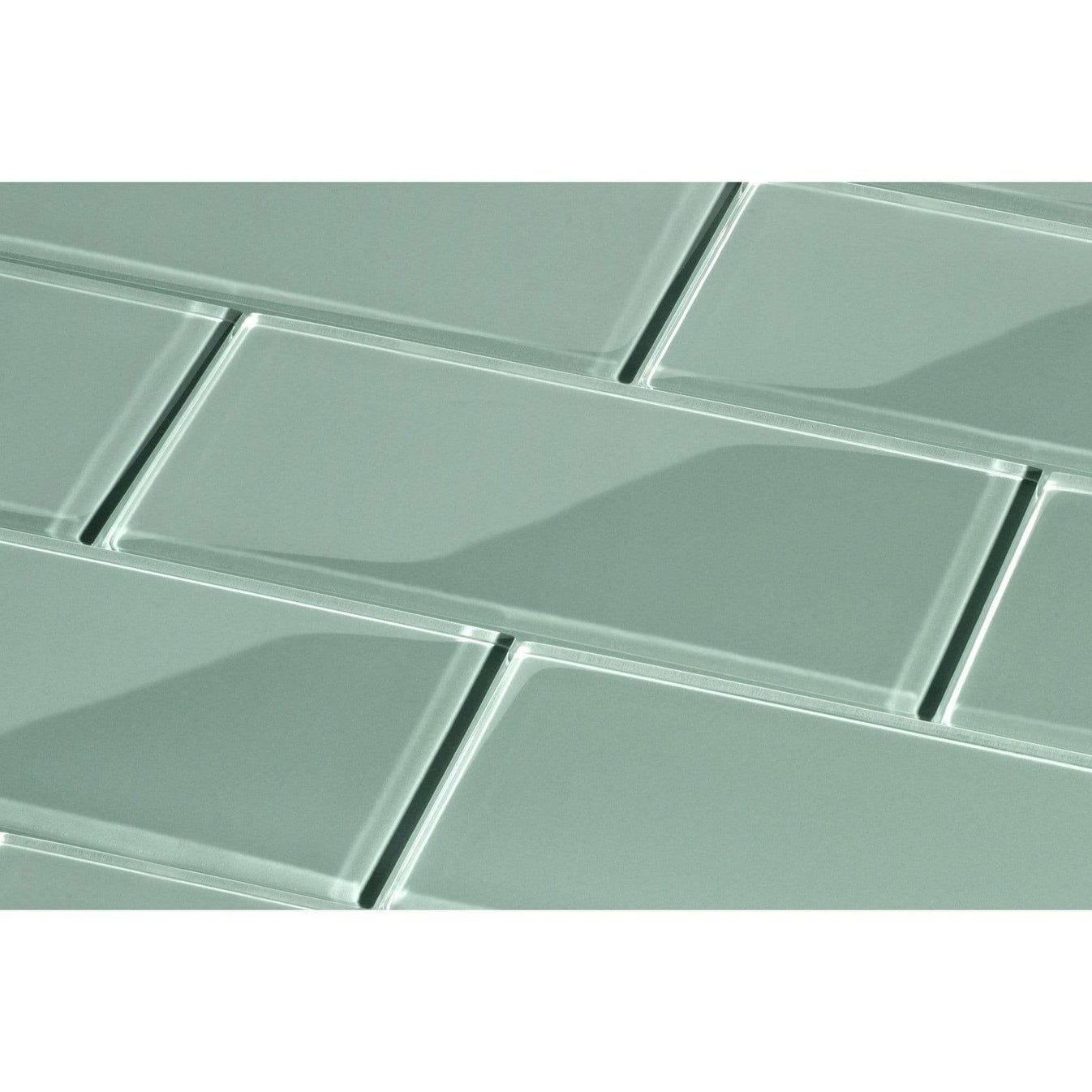 Giorbello 3'' x 6'' Grey Glass Subway Tile Glossy G5912