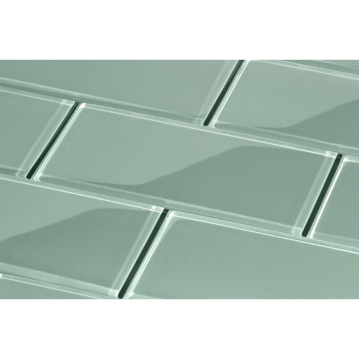 Giorbello 3'' x 6'' Grey Glass Subway Tile Glossy G5912
