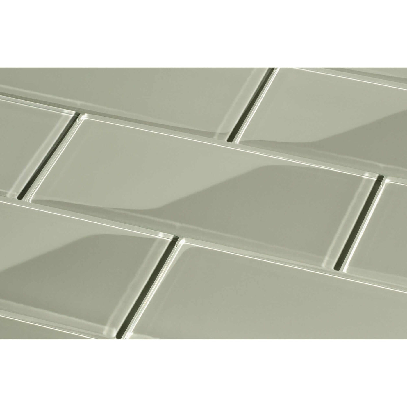 Light Grey Subway Tile | Grey Glass Tile | Glass Tile Oasis