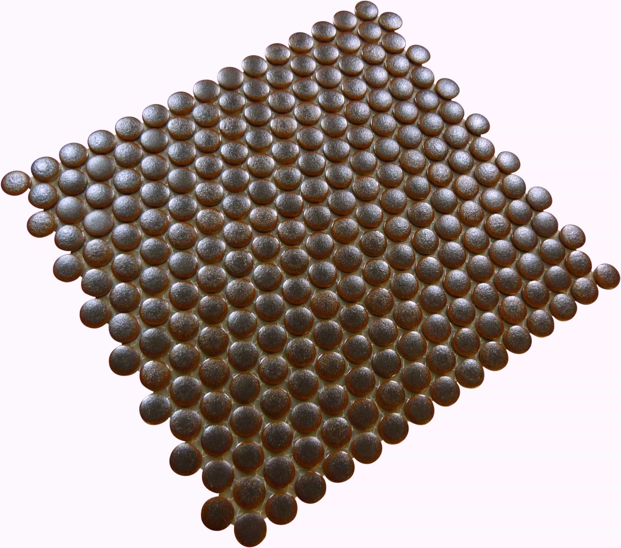 Cocoa Bronze Circles Porcelain Glossy Tile