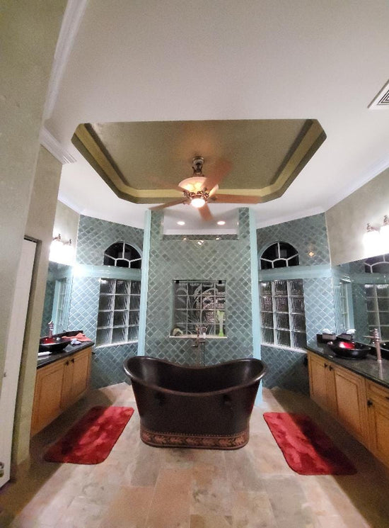 Buy Shore Arabesque Beveled Green Glossy Porcelain Tile