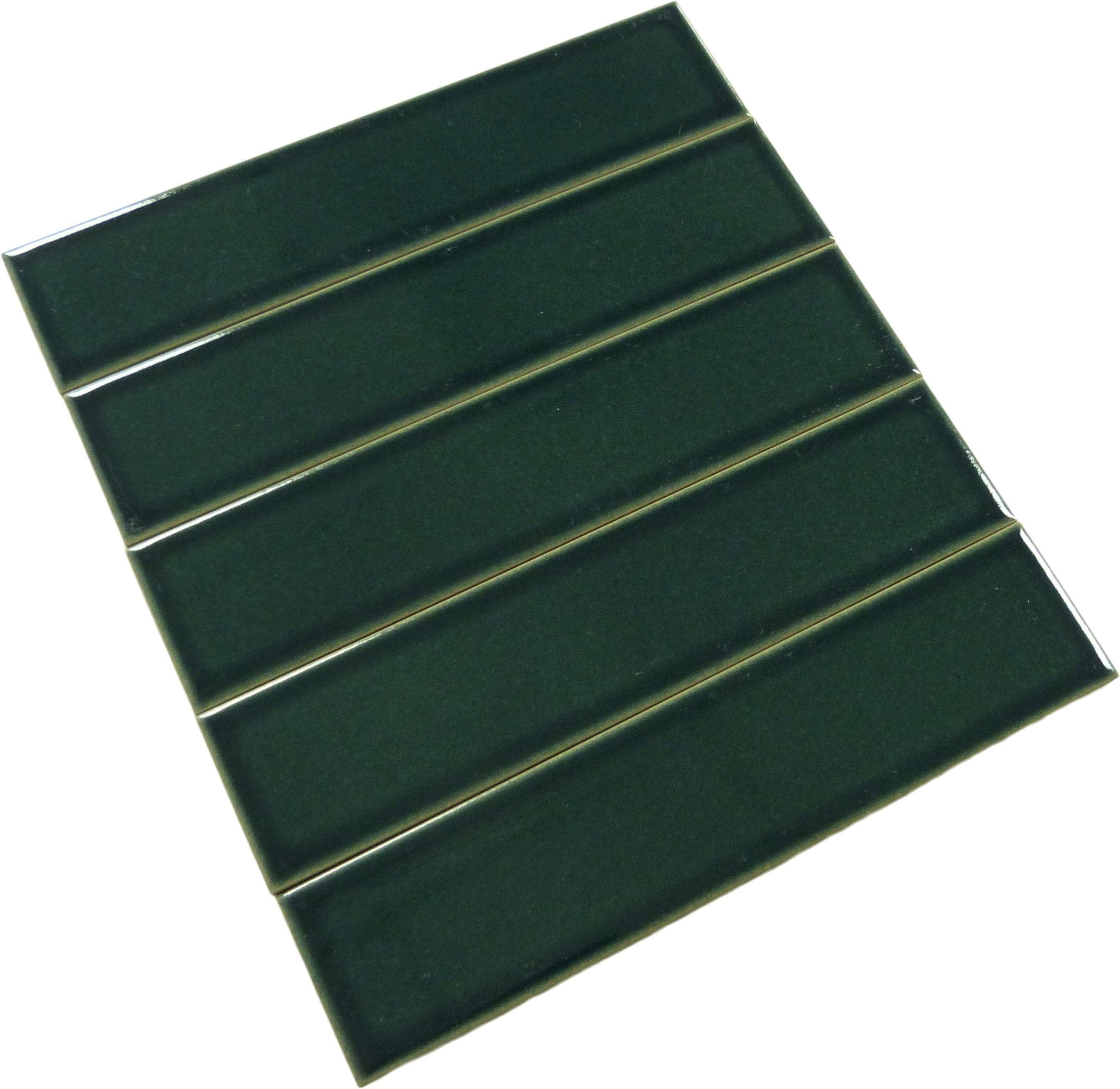 Illusion Aegean Green 2x8 Glossy Porcelain Tile | Oasis Tile