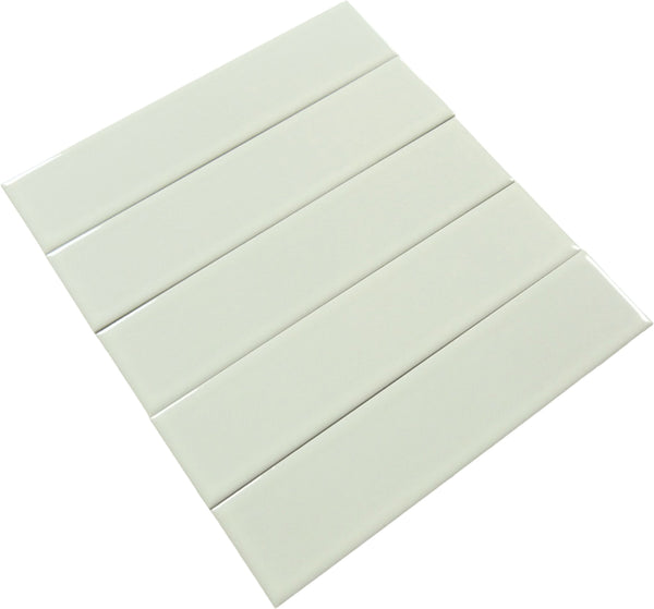 Illusion Alabaster White 2x8 Glossy Porcelain Tile | Oasis Tile