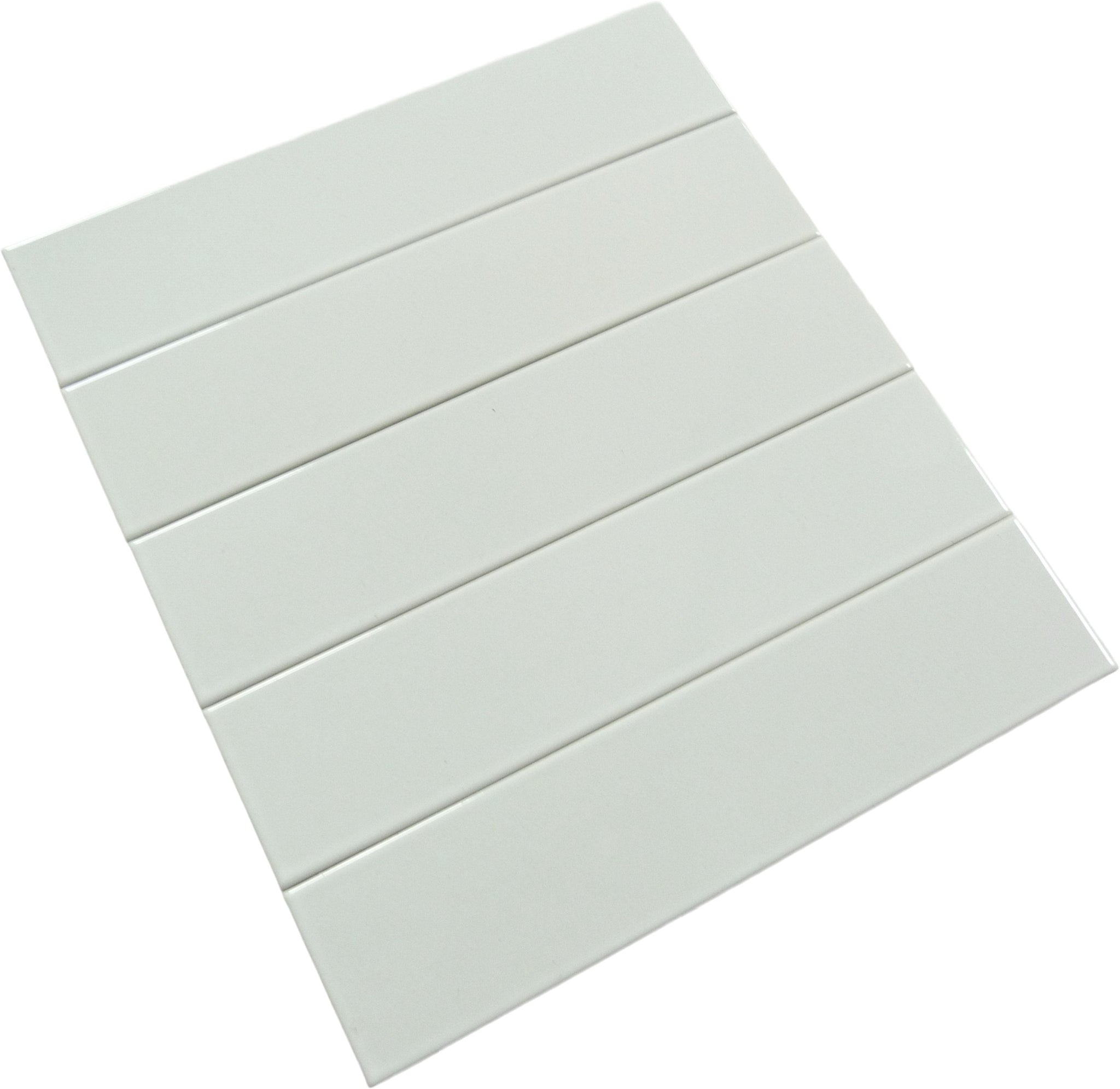 Illusion Dover White 2x8 Glossy Porcelain Tile | Oasis Tile