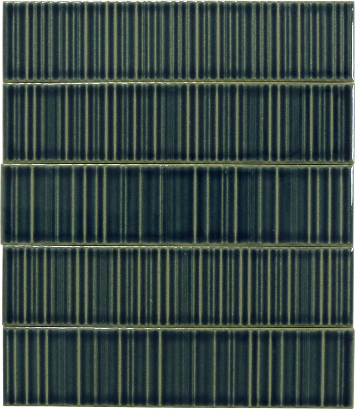 Illusion Newport Blue Rippled Bar 2x8 Glossy Porcelain Tile | Oasis Tile