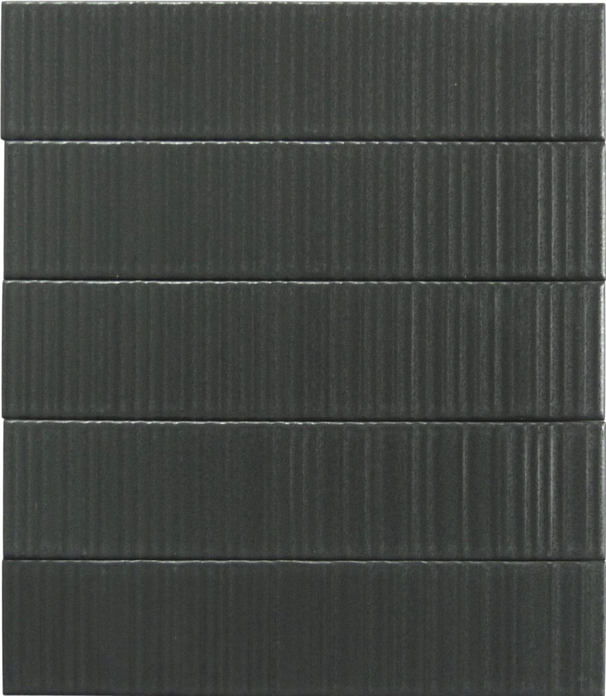 Illusion Onyx Grey Rippled Bar 2x8 Matte Porcelain Tile | Oasis Tile