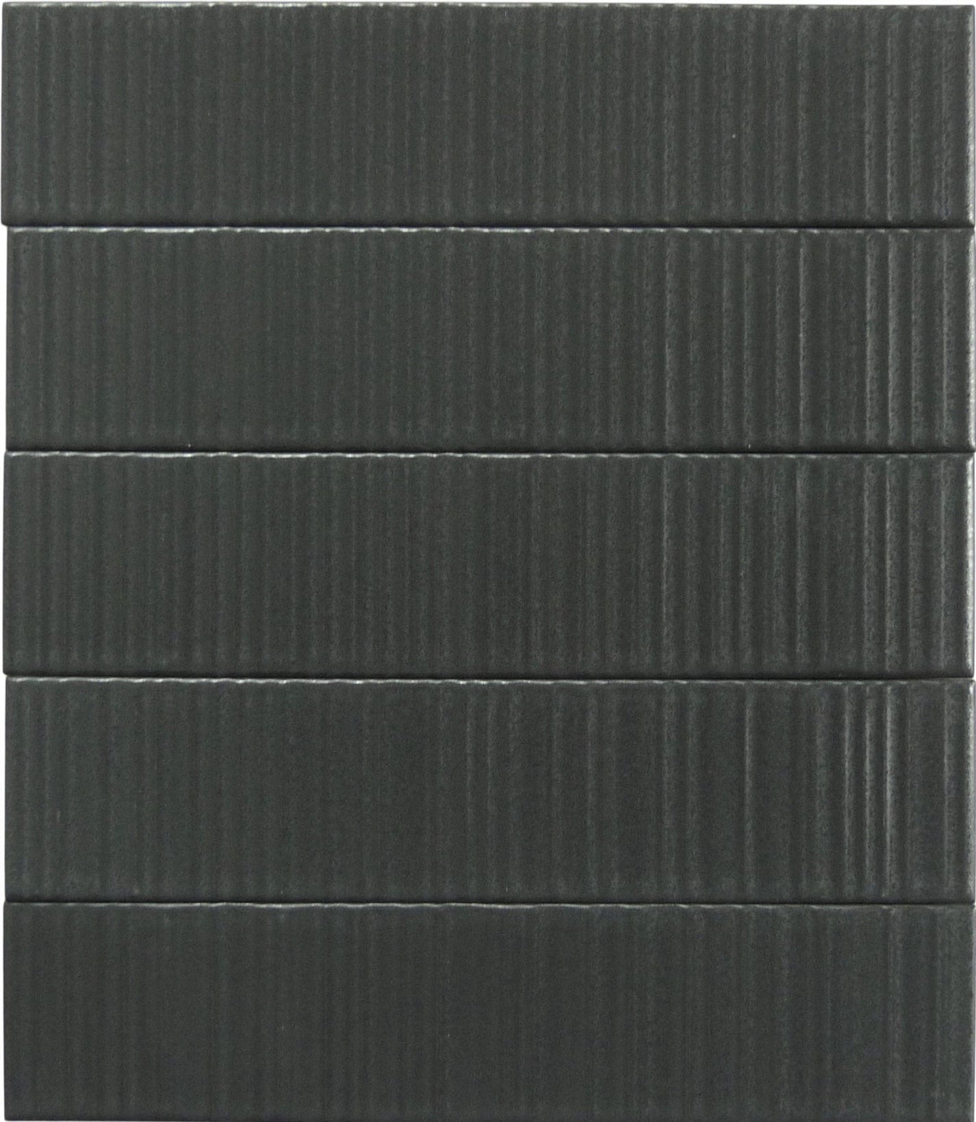 Illusion Onyx Grey Rippled Bar 2x8 Matte Porcelain Tile | Oasis Tile
