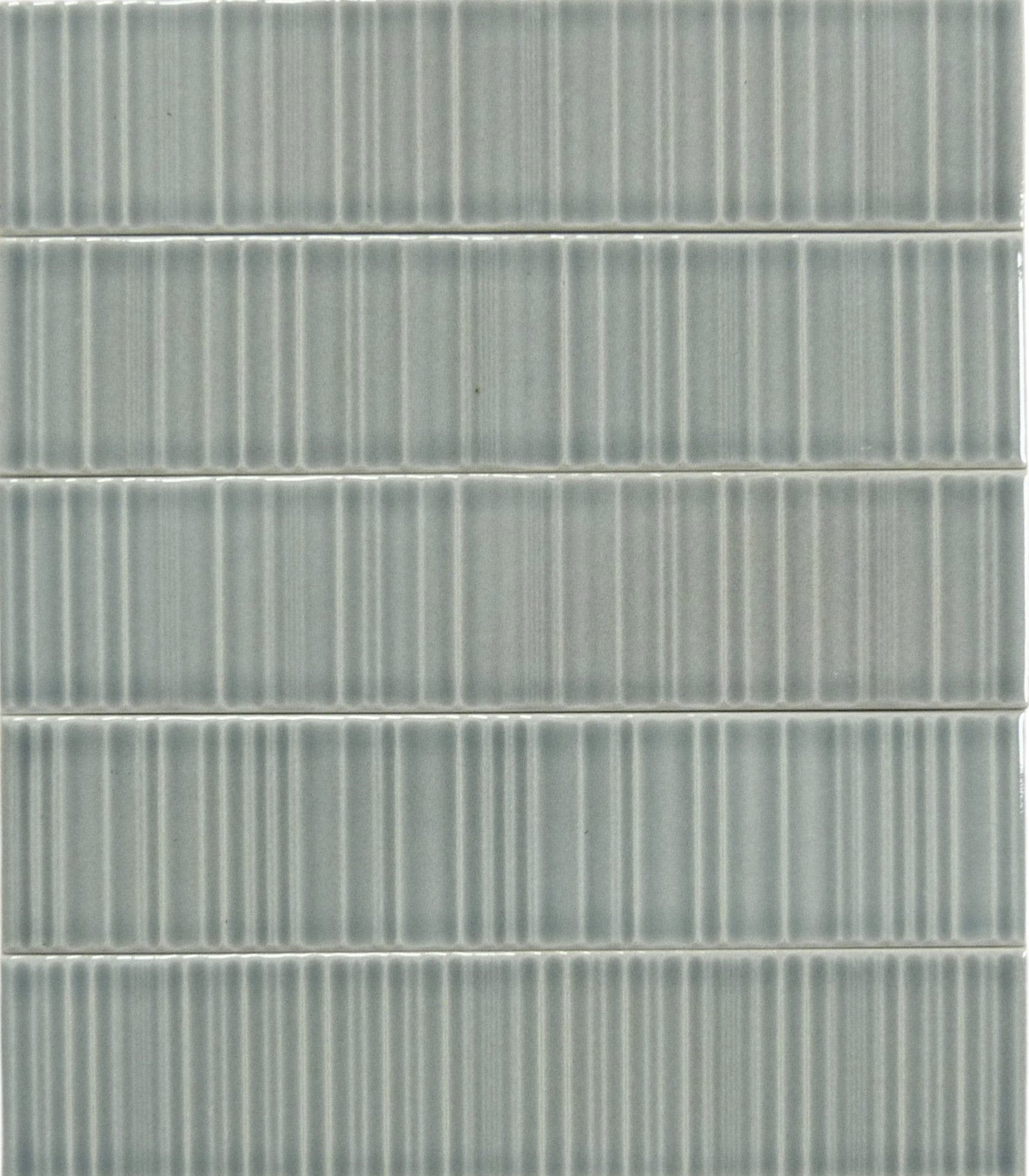 Illusion Wedgewood Grey Rippled Bar 2x8 Glossy Porcelain Tile | Oasis Tile