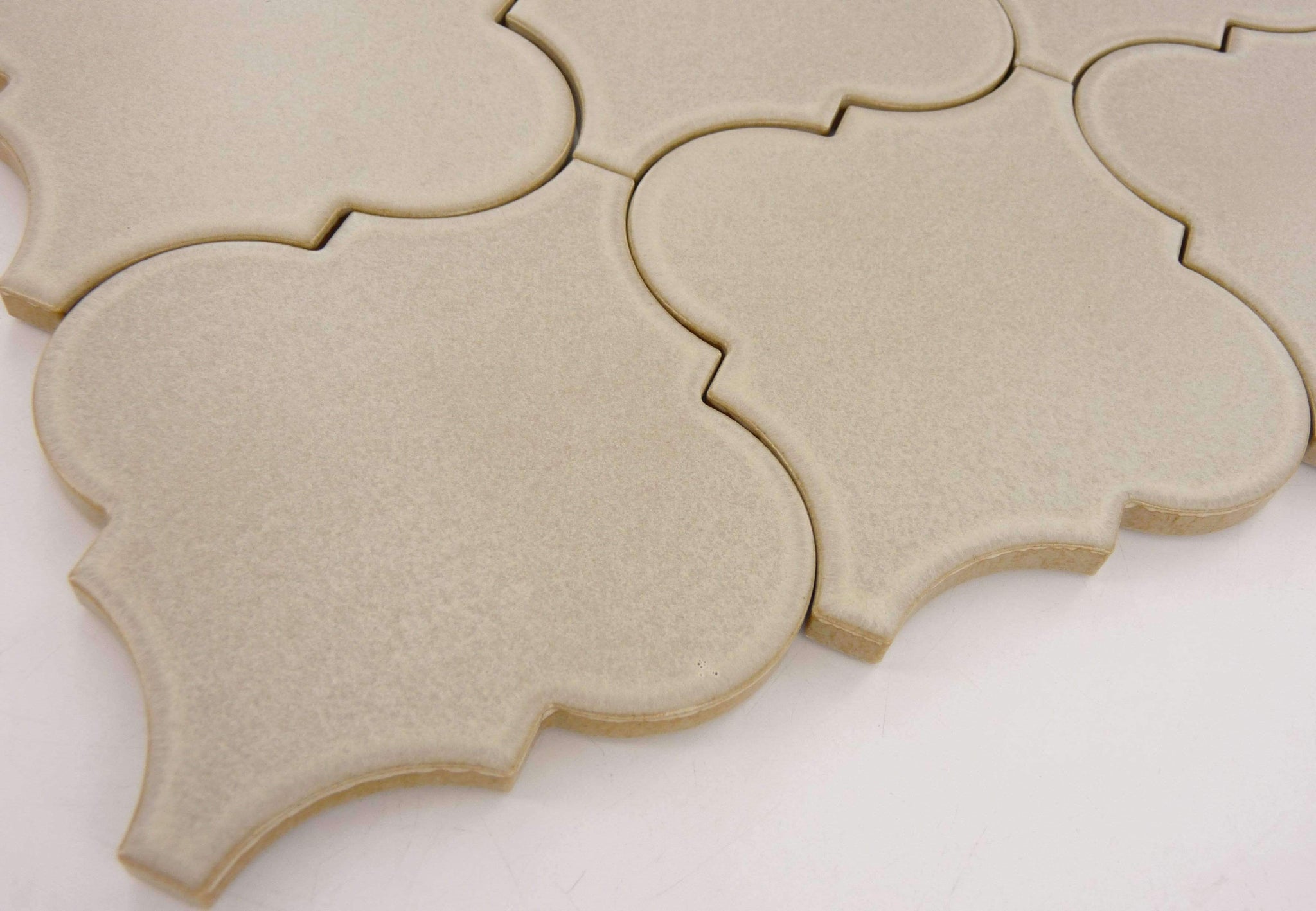 Beige Arabesque Matte Porcelain Tile: ARB-6 | Shop Oasis