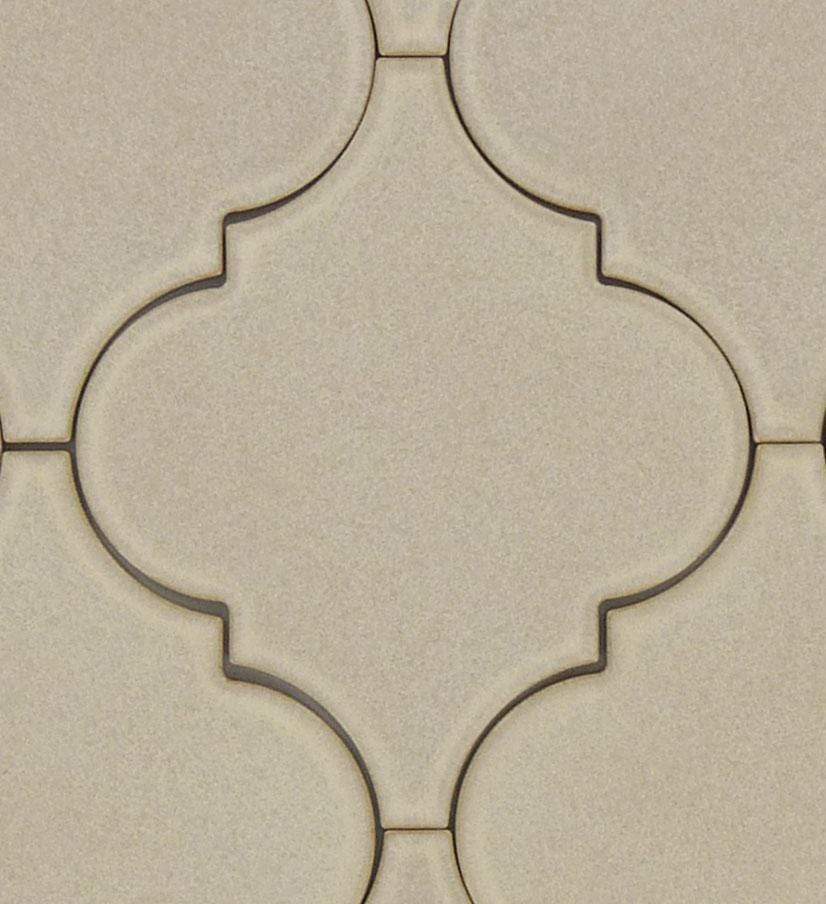 Beige Arabesque Matte Porcelain Tile: ARB-6 | Shop Oasis