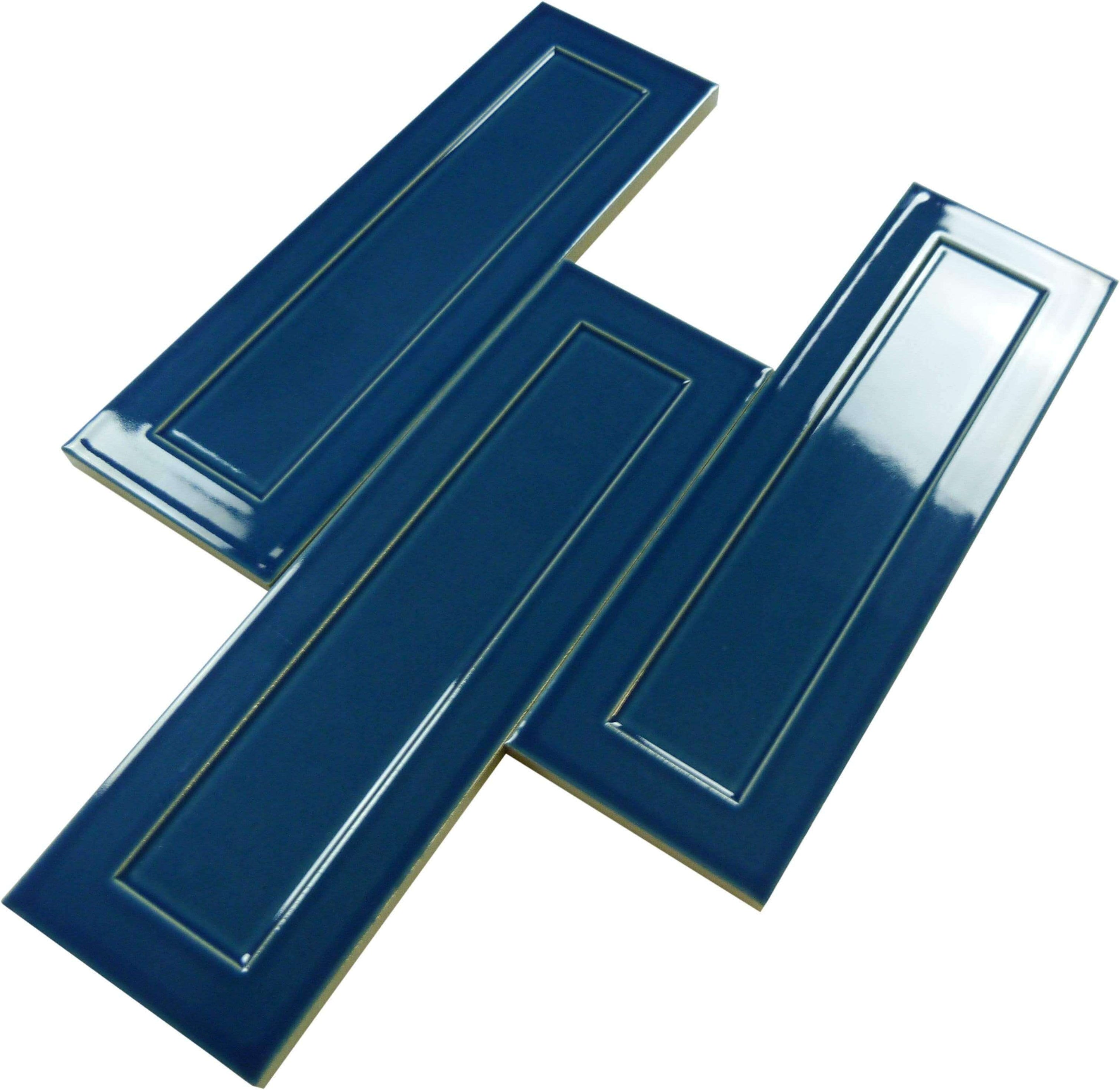 Blue Subway Glossy Porcelain Tile: FR2 | Shop Oasis Tile