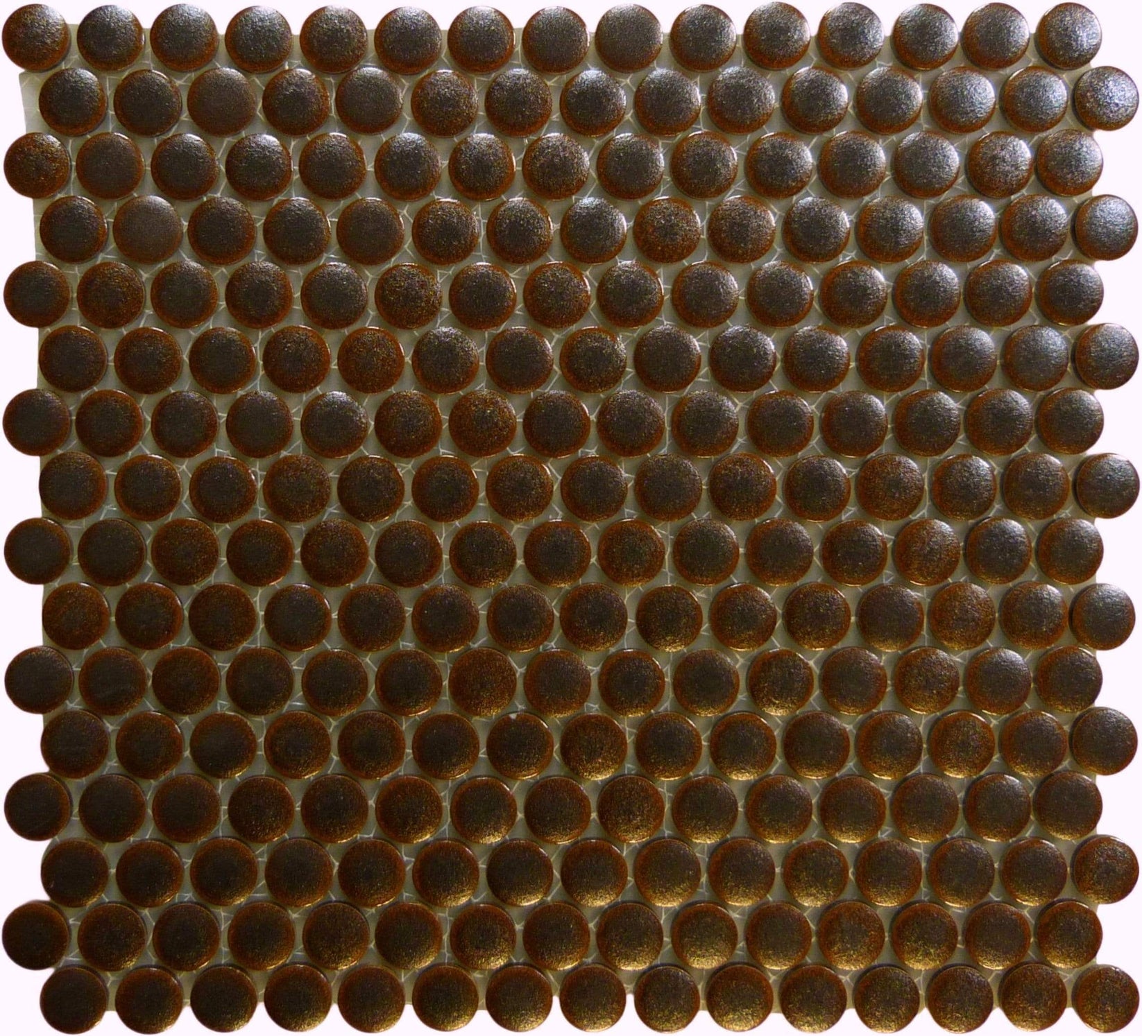 Cocoa Bronze Circles Porcelain Glossy Tile