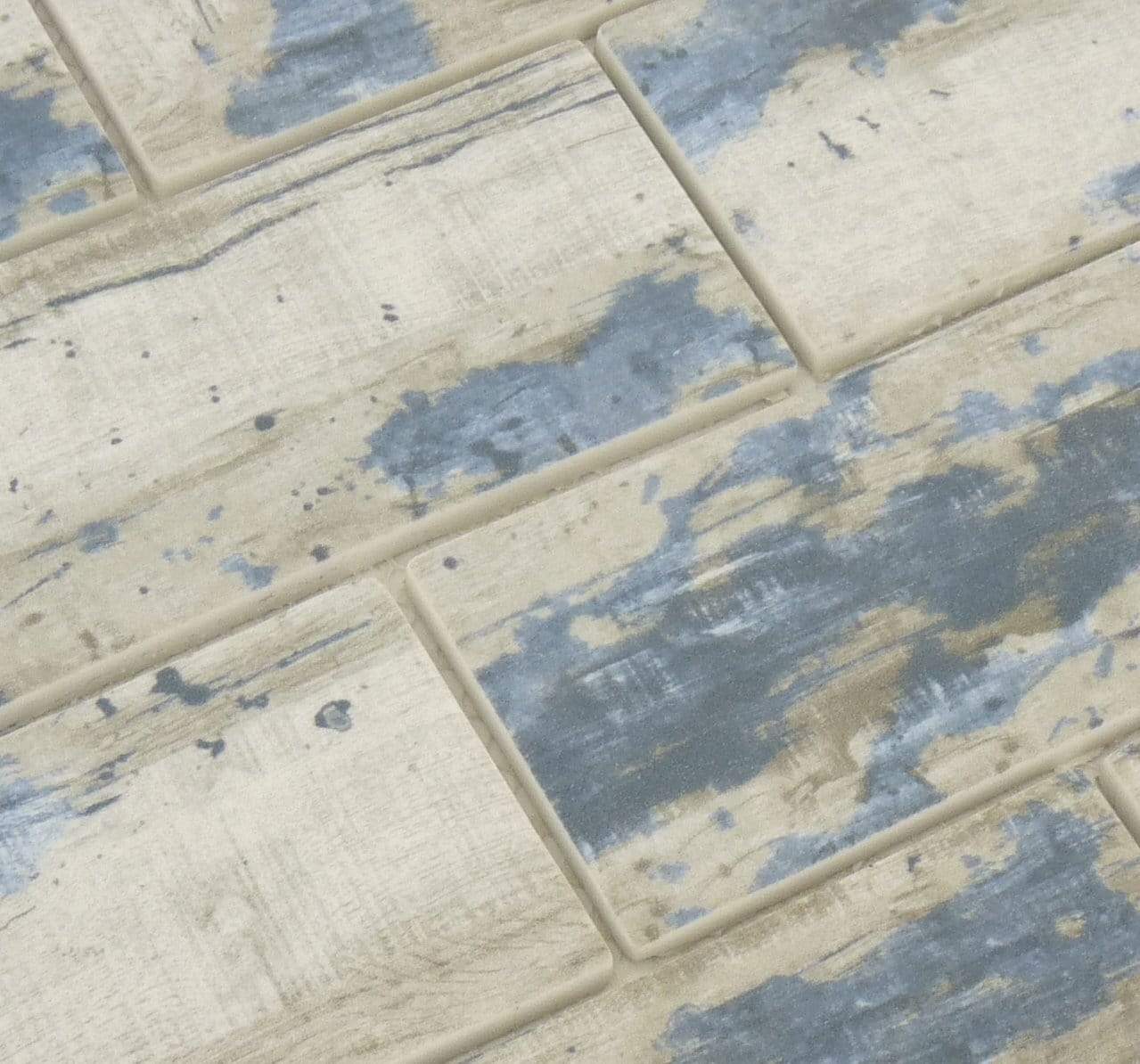 Aquatica Aspen Blue 3"x 6" Matte Glass Tile TASBARKASPEN36