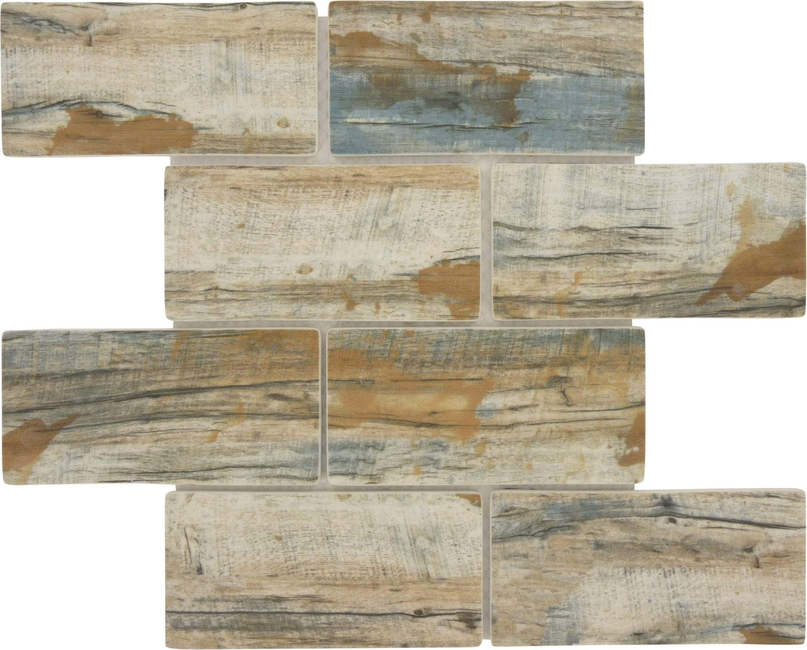 BAY BROWN 3"X 6" MATTE GLASS SUBWAY POOL TILE