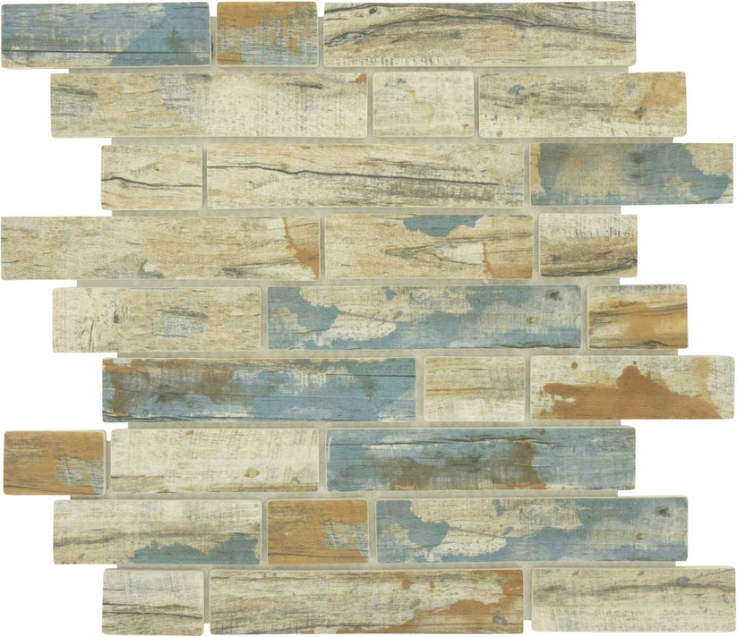 Bay Brown Random Bricks Matte Glass Tile | Shop Oasis Tile