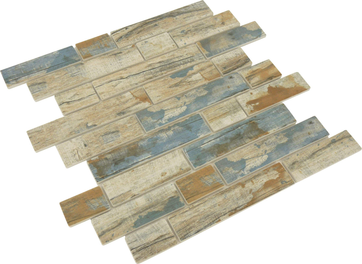 Bay Brown Random Bricks Matte Glass Tile | Shop Oasis Tile