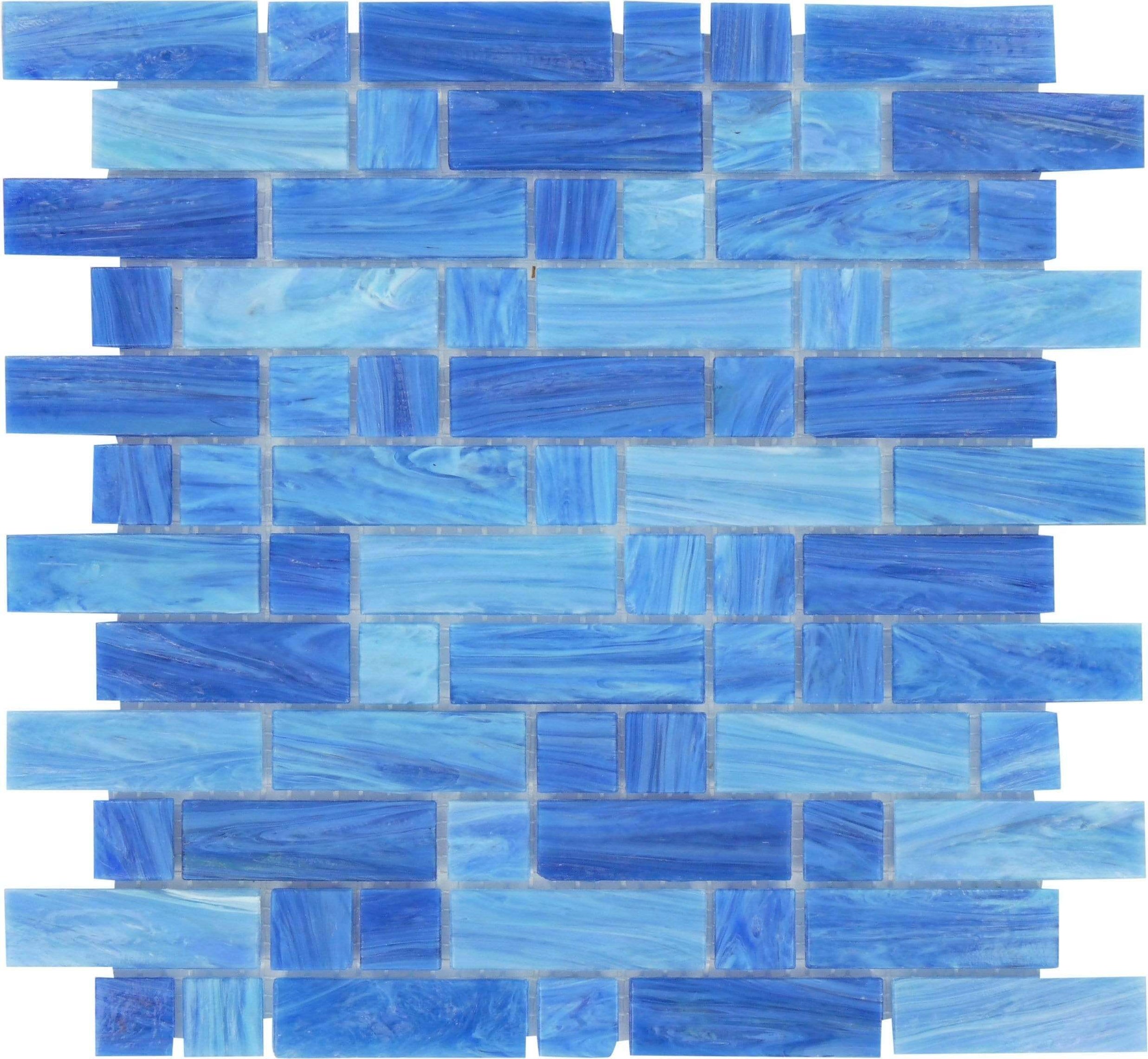 Aegean Random Brick Glossy Glass Tile | Oasis Tile