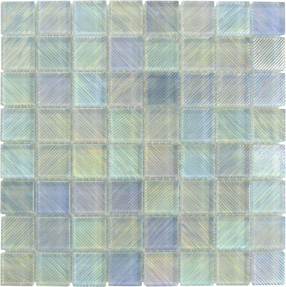 Tesoro Ultraviolet Sky Blue 1.5x1.5 Glossy & Iridescent Glass Tile ...