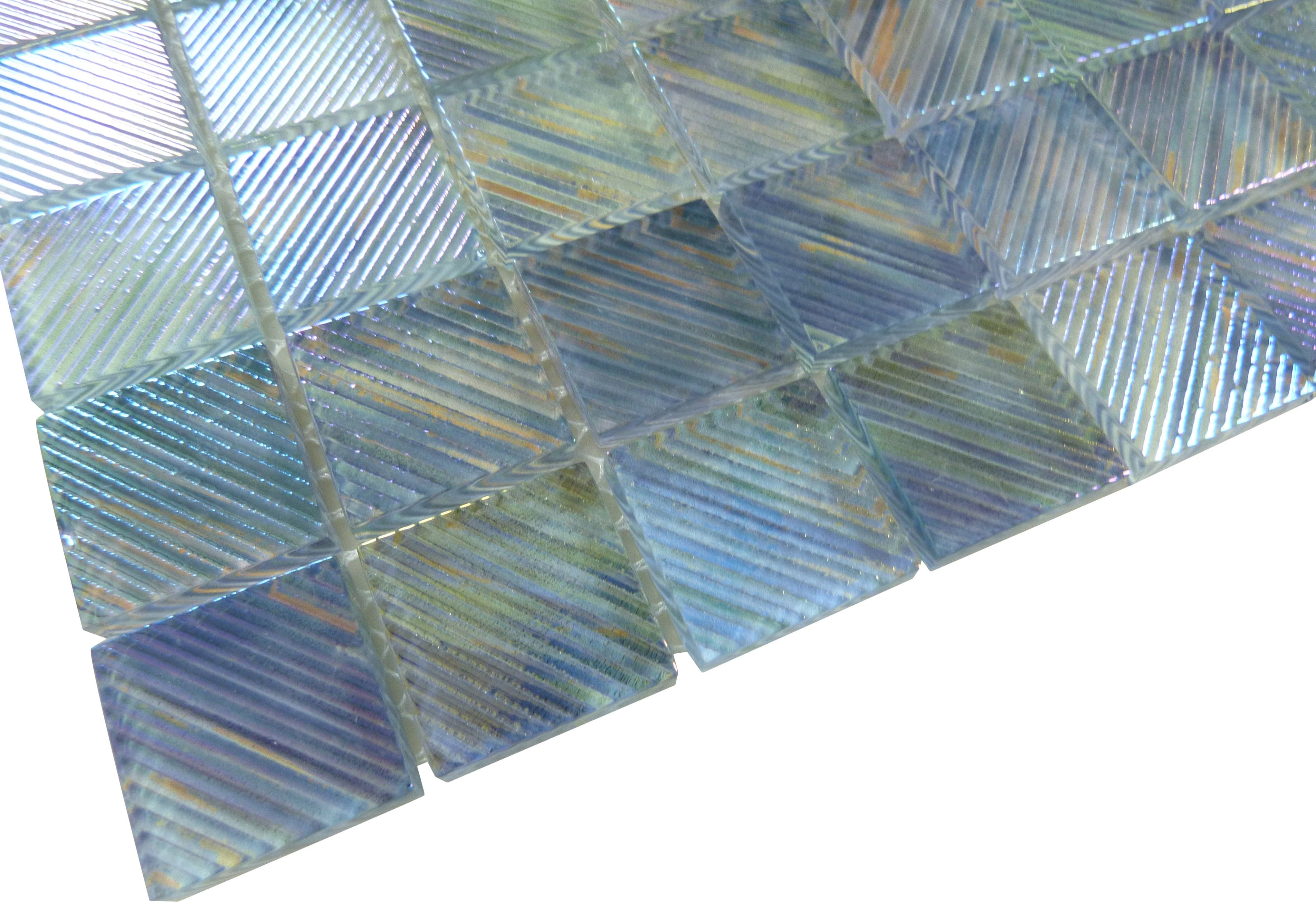 Tesoro Ultraviolet Turquoise 1.5x1.5 Glossy & Iridescent Glass Tile ...