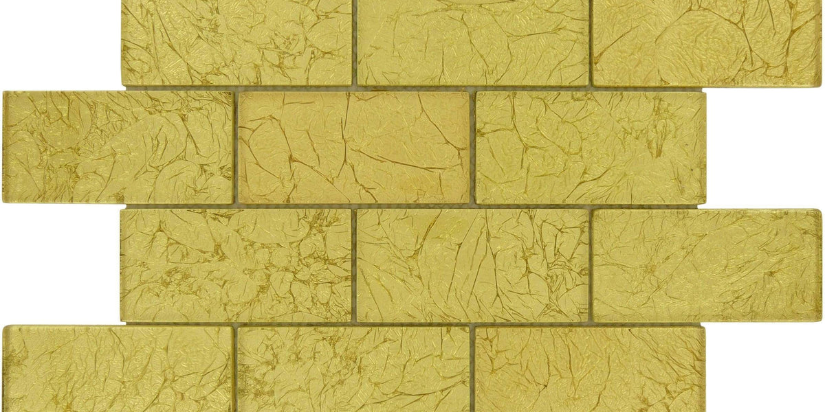 Gold Foil Glossy Glass Tile: GK1 | Shop Oasis Tile