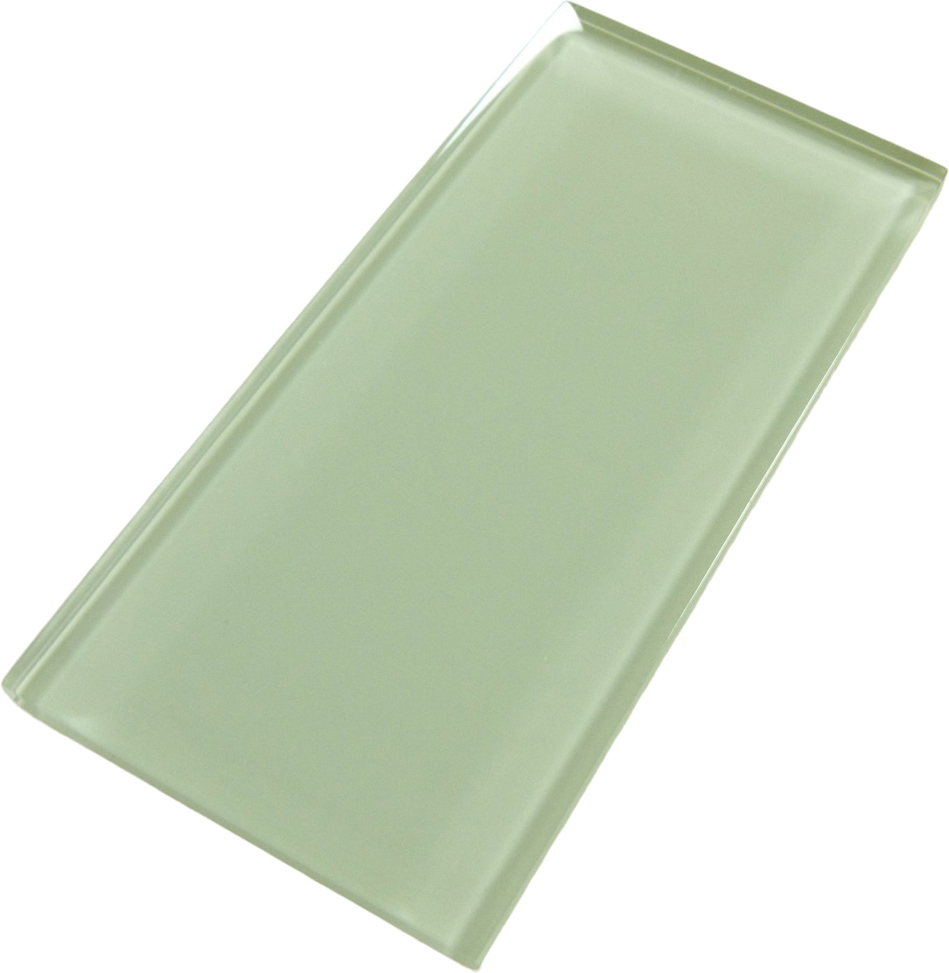3'' x 6'' Green Glass Subway Tile Glossy CSA9
