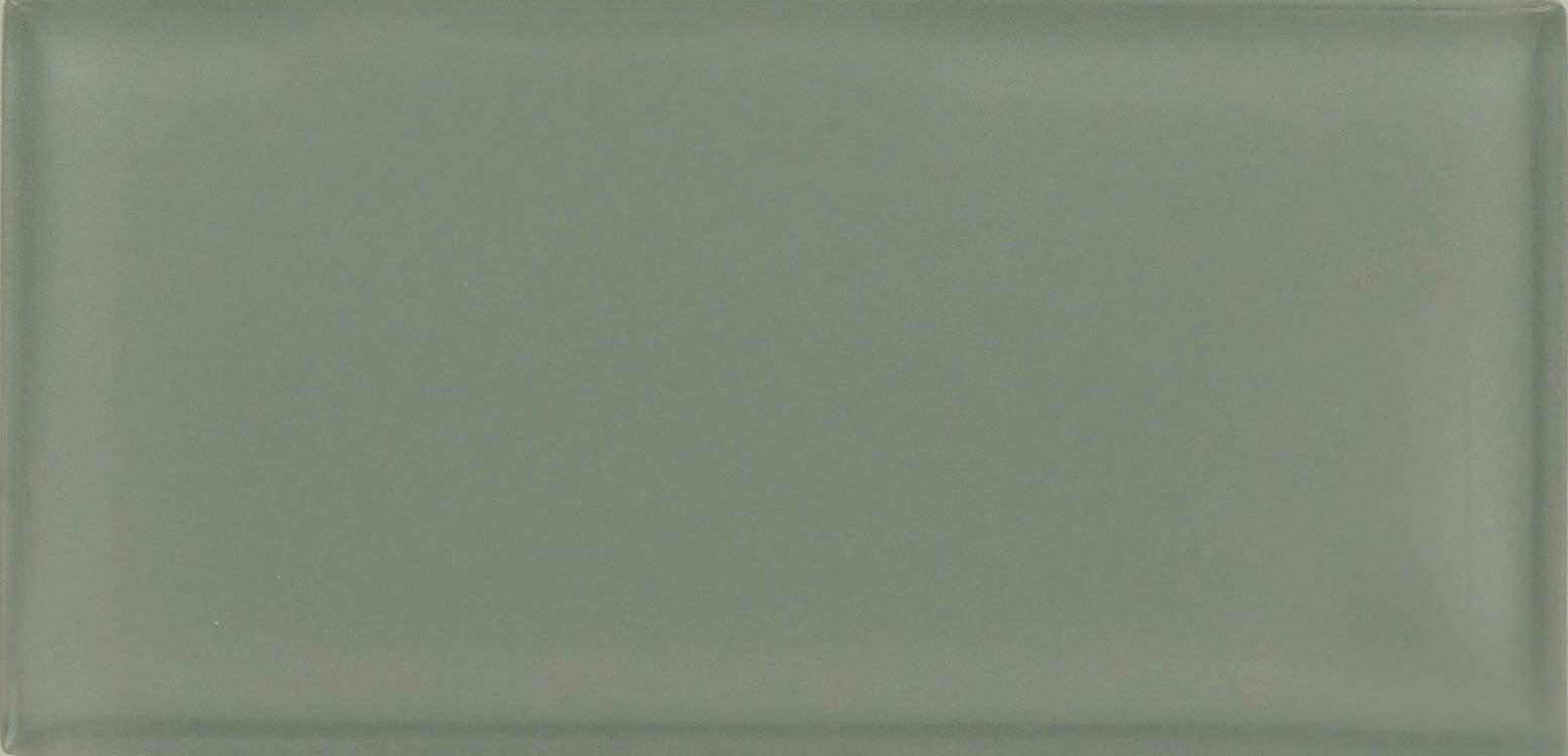 3'' x 6'' Grey Glass Subway Tile Glossy CSA5