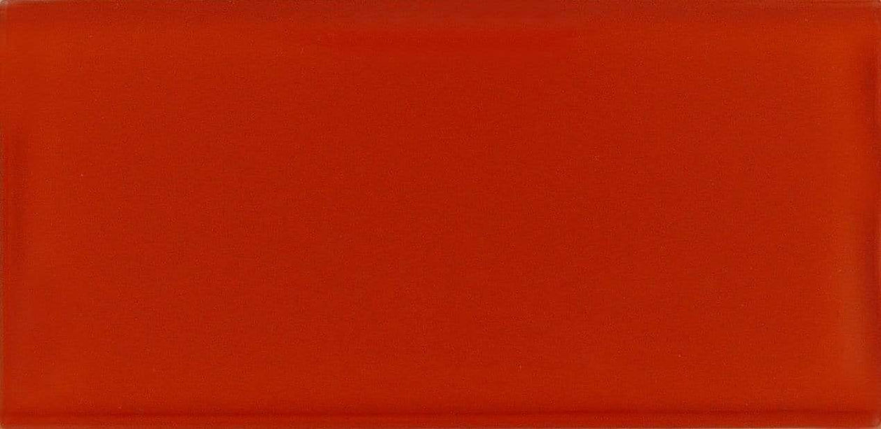 3'' x 6'' Red Glass Subway Tile Glossy CSA8