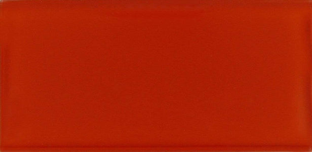 3'' x 6'' Red Glass Subway Tile Glossy CSA8