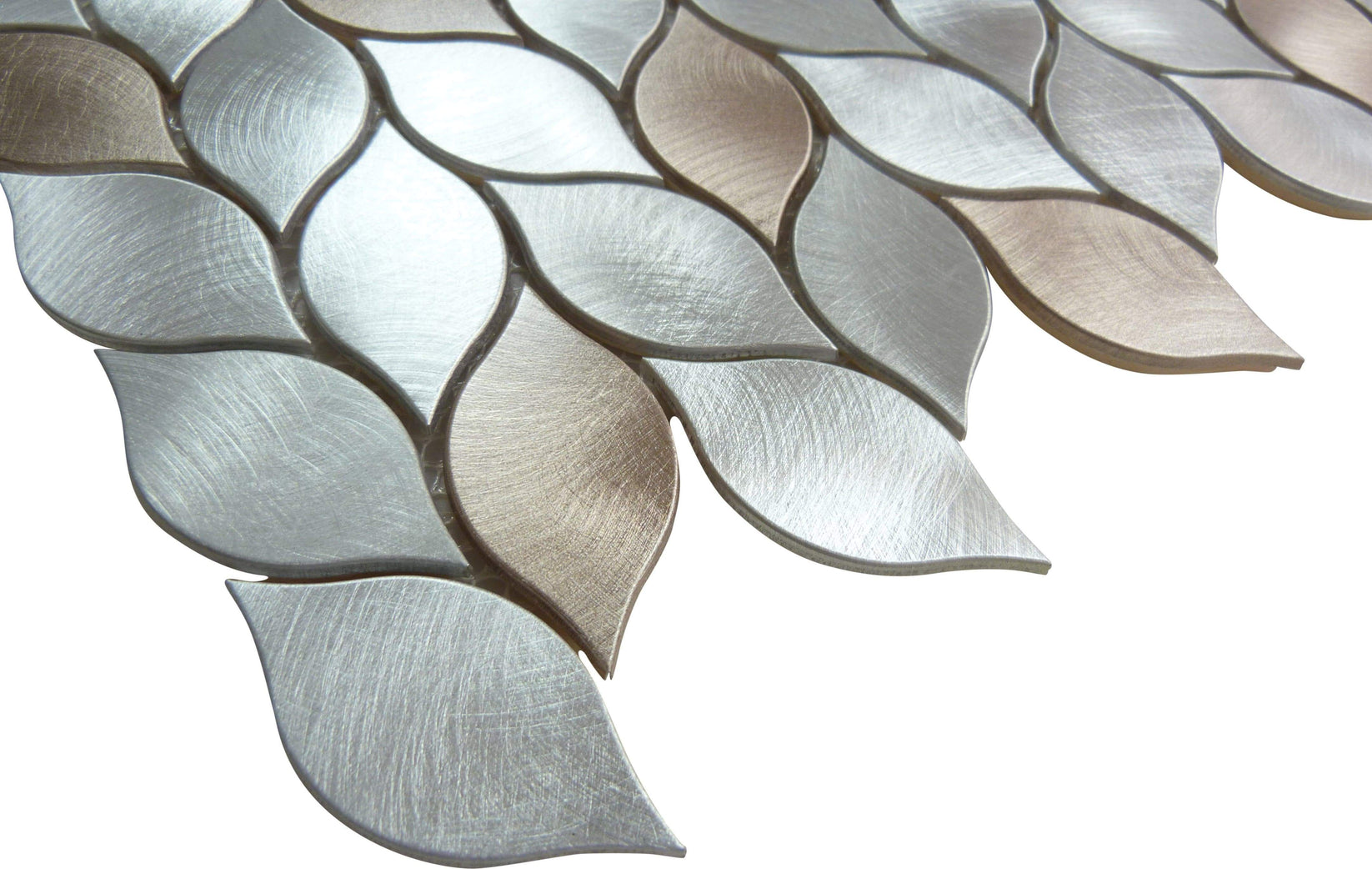 Aluminum Bronze Leaf Brushed Tile AFD6