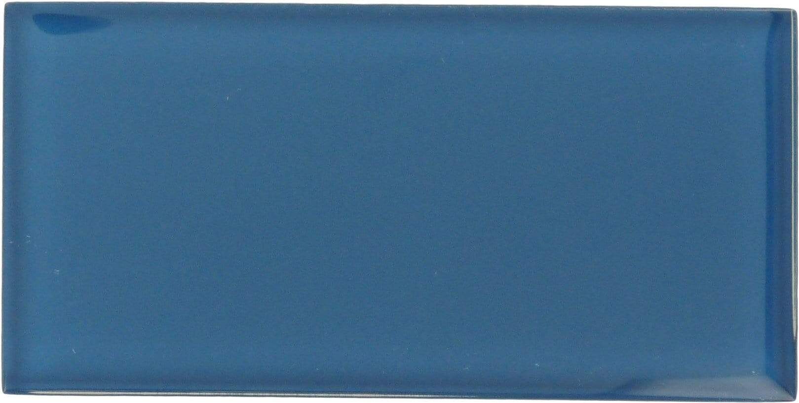 Dark Ocean Glossy Glass Subway Tile: CSA15 | Shop Oasis Tile