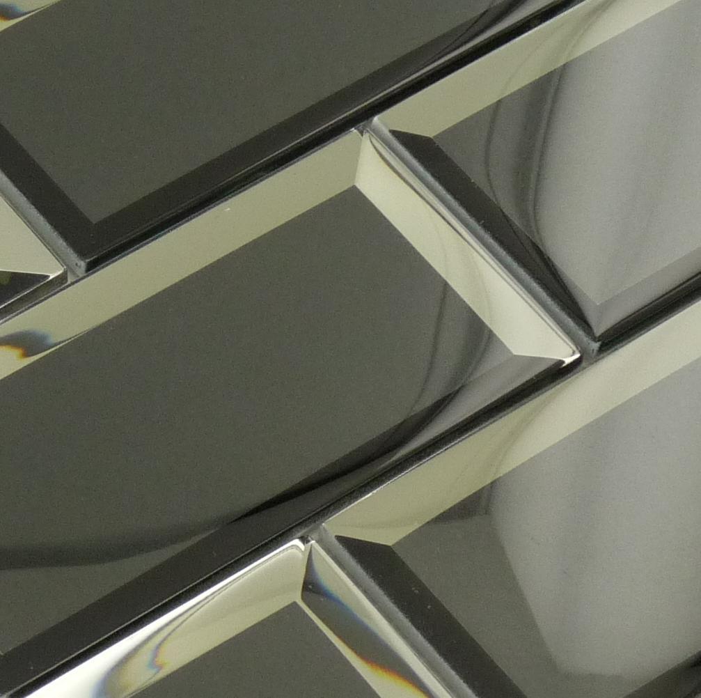 Inverted Beveled-Mirror 3" x 6" Glossy Tiles - Oasis Tile