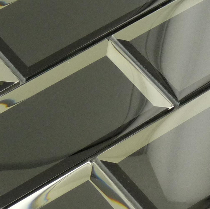 Inverted Beveled-Mirror 3" x 6" Glossy Tiles - Oasis Tile