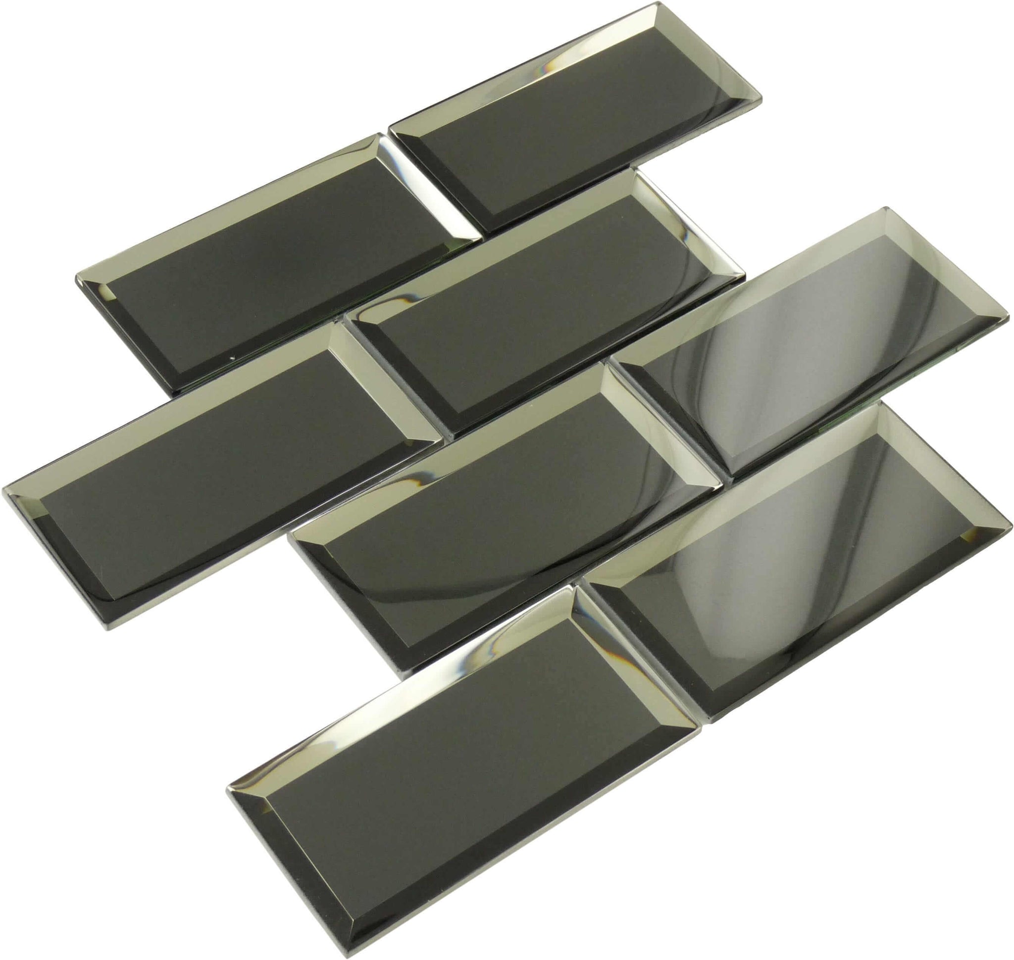 Inverted Beveled-Mirror 3" x 6" Glossy Tiles - Oasis Tile