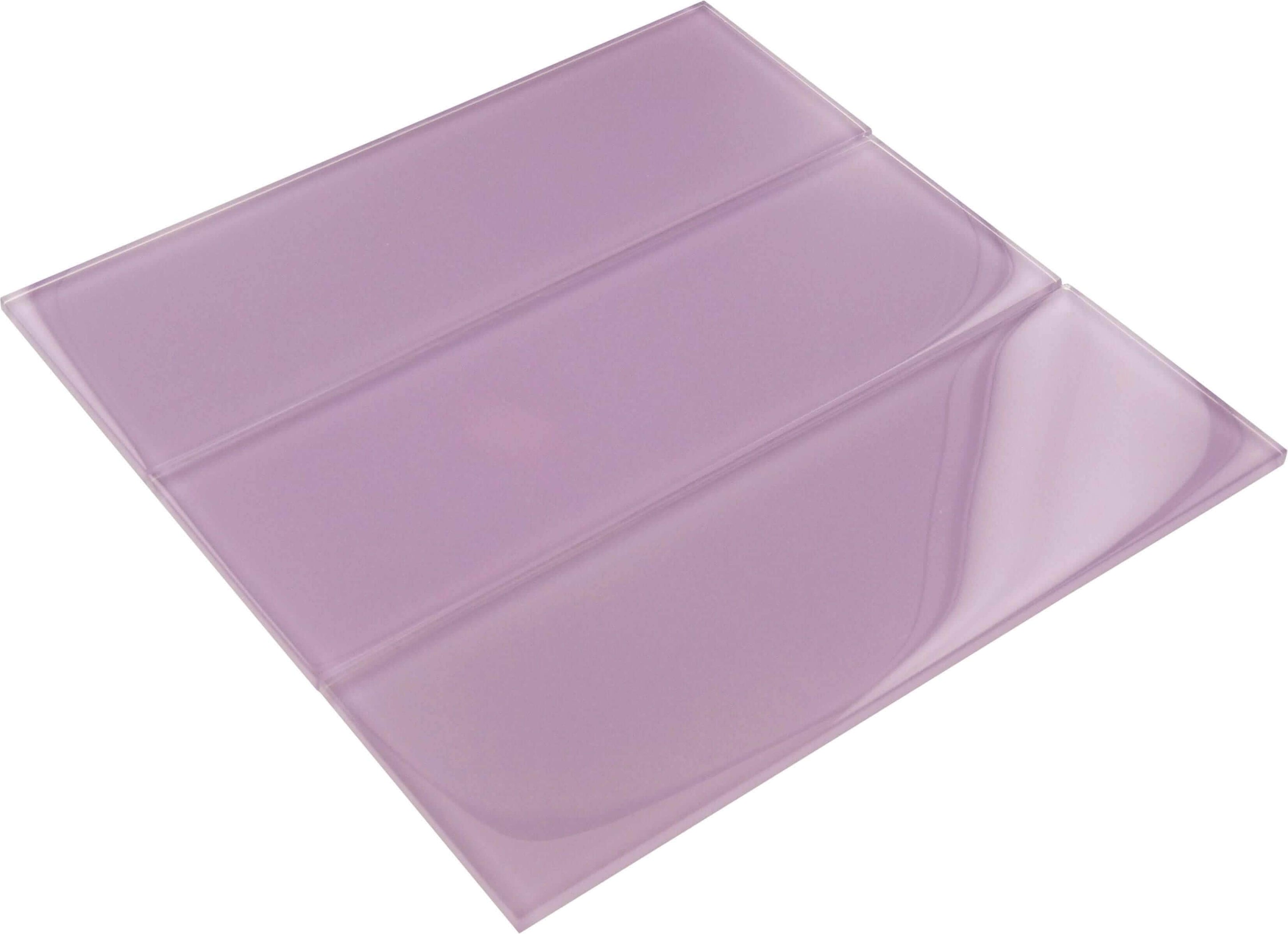 Lilac 4" x 12" Glossy Glass Subway Tile CSB13