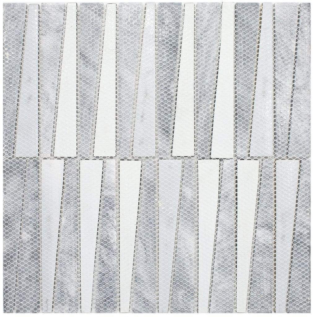 River Grey Marble & Metallic Glass Tile DL3
