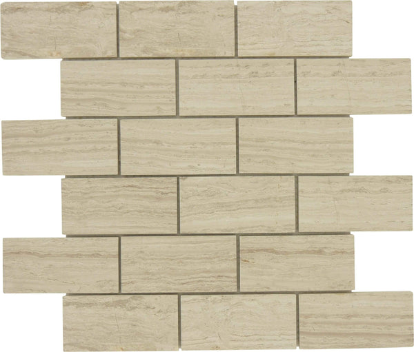Shop Rectangle Wooden Beige 2"x 4" Brick Tile - Oasis Tile