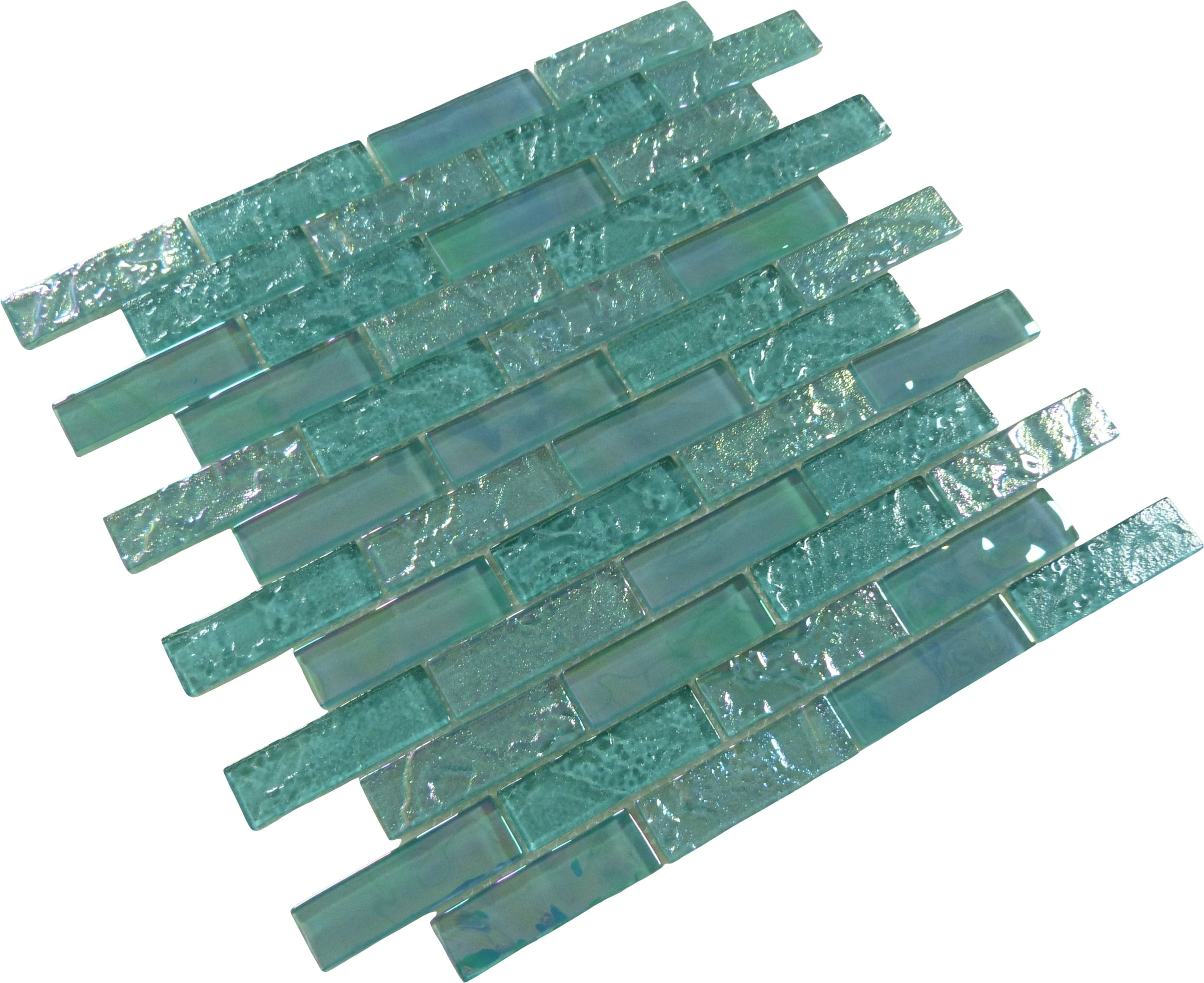 Altto Glass Pacific Aquamarine Uniform Brick Glossy and Iridescent ...