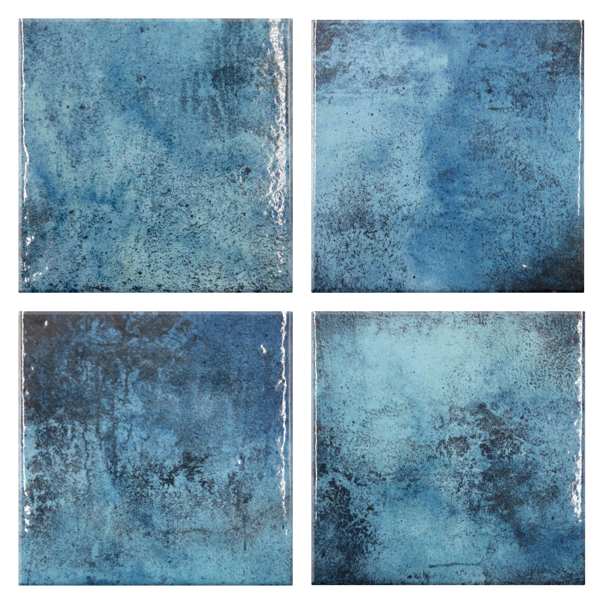 AlttoGlass Marino Blue 6x6 Glossy Porcelain Tile | Oasis Tile