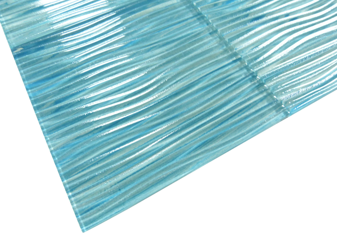 Barbados Caribbean Blue Wave 6x6 Glossy Glass Tile | Oasis