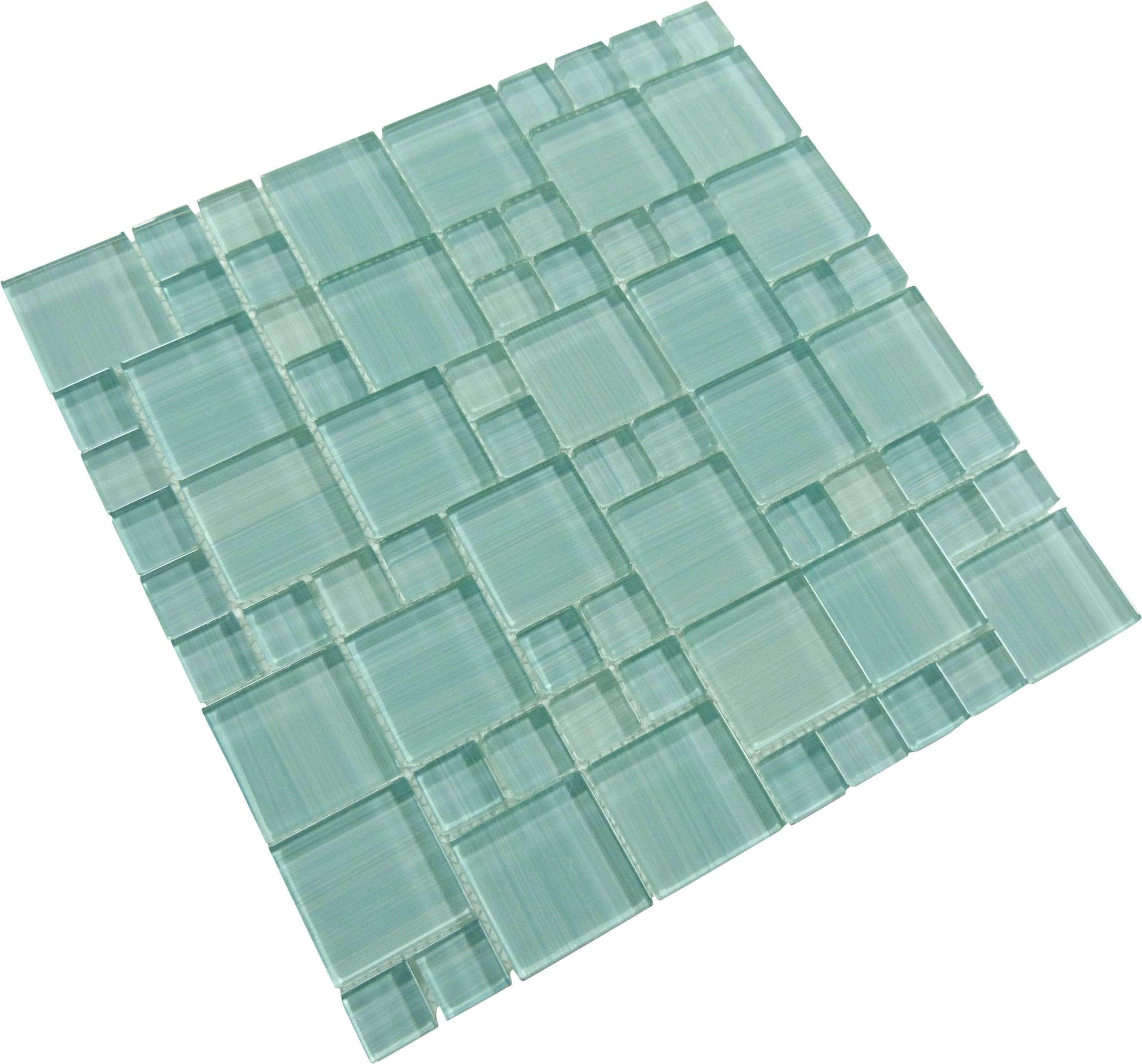 Turquoise Mix Glossy Glass Tile: S0025 | Shop Oasis Tile
